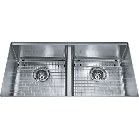 KINDRED - Fregadero Undermount, dos tinas simétricas, 89x41x23 – La ...